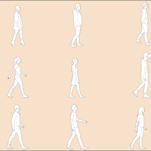 Step by Step: Vector Illustrations of People Walking for Architectural ...