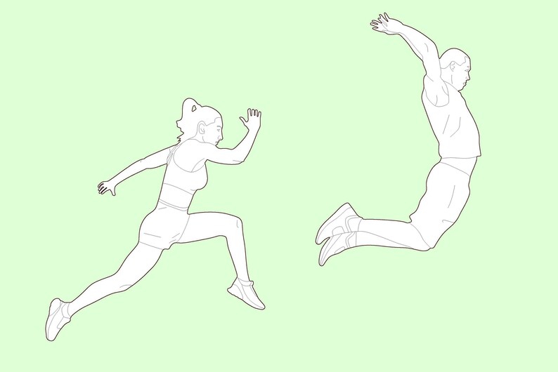 Jump for Joy: Vector Illustrations of People in Motion for Digital ...