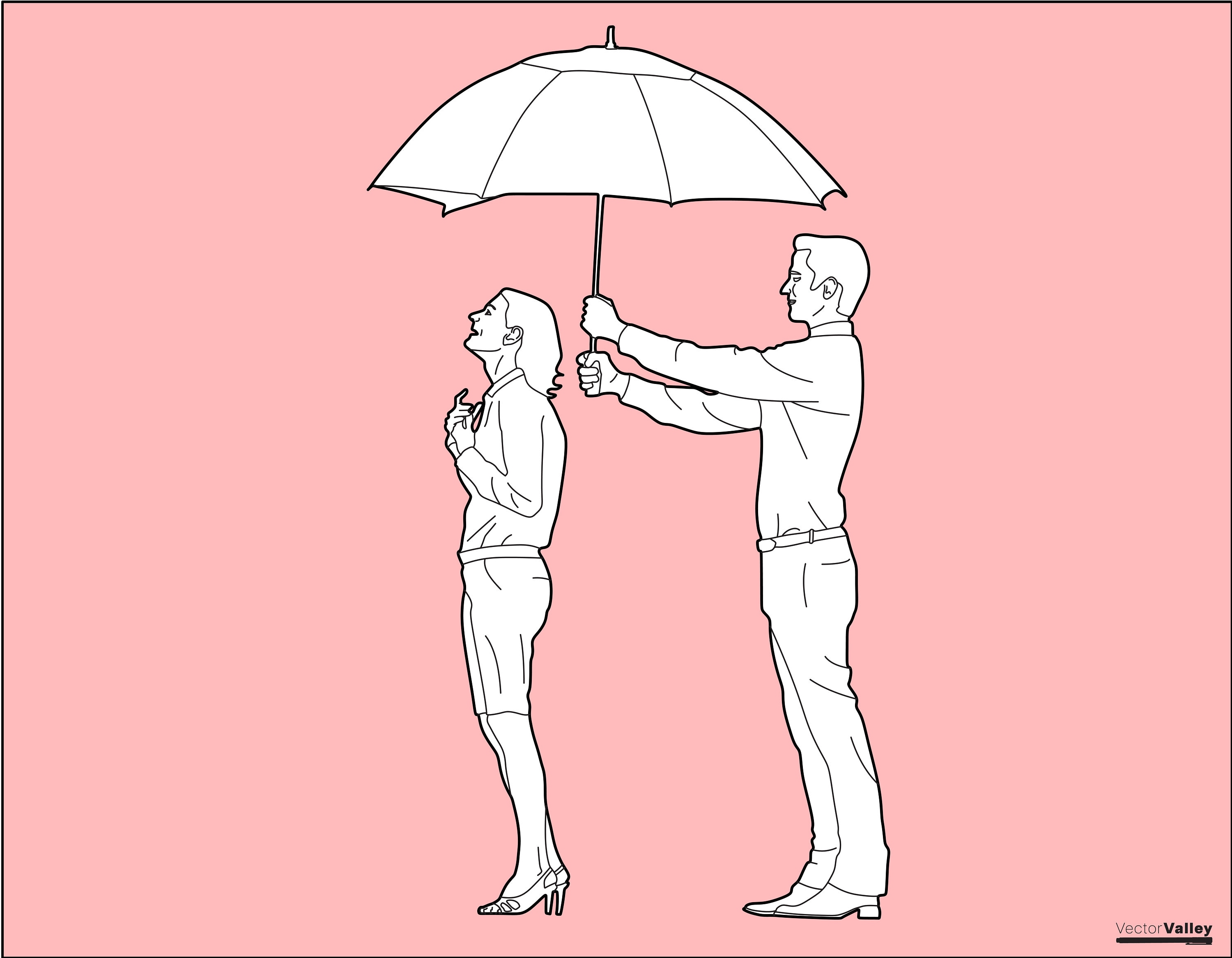 Under the Umbrella: Illustrations of People Holding Umbrellas - Etsy