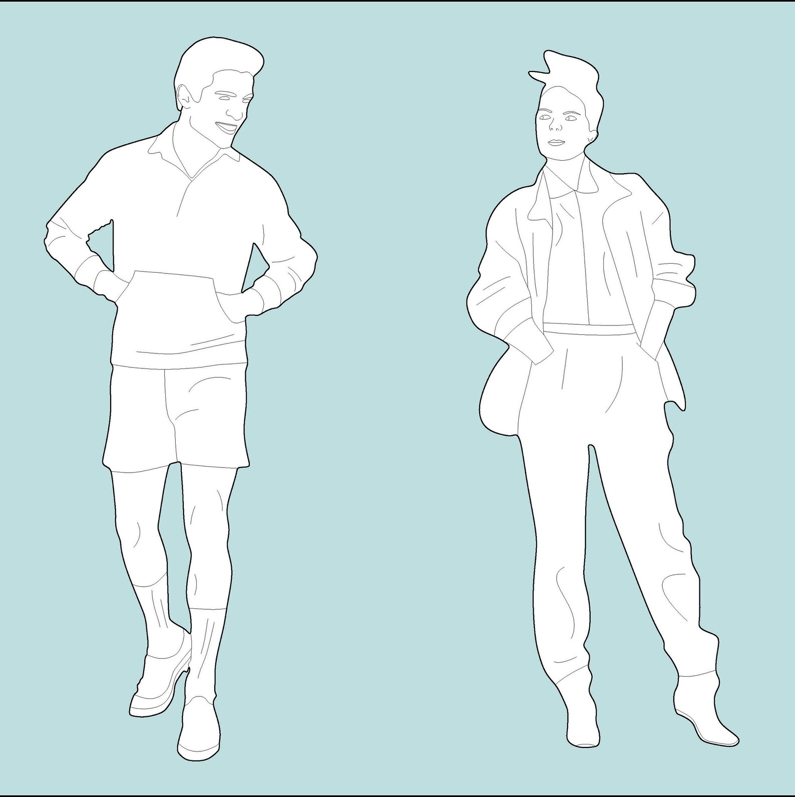 80s Tribute, Vector/cad Block Figure Scales Set (9) - Etsy