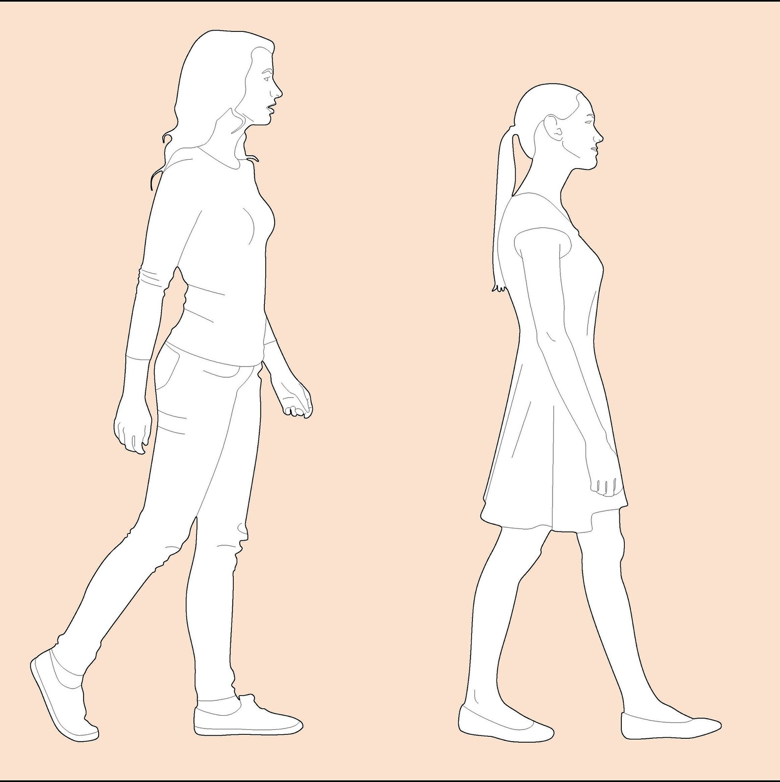 Step by Step: Vector Illustrations of People Walking for Architectural ...