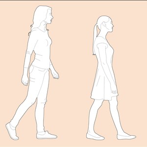 Step by Step: Vector Illustrations of People Walking for Architectural ...