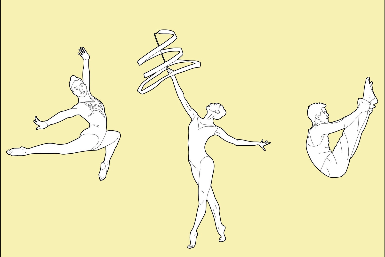 Gymnastics: Vector File for Digital Art and Architectural Renderings - Etsy