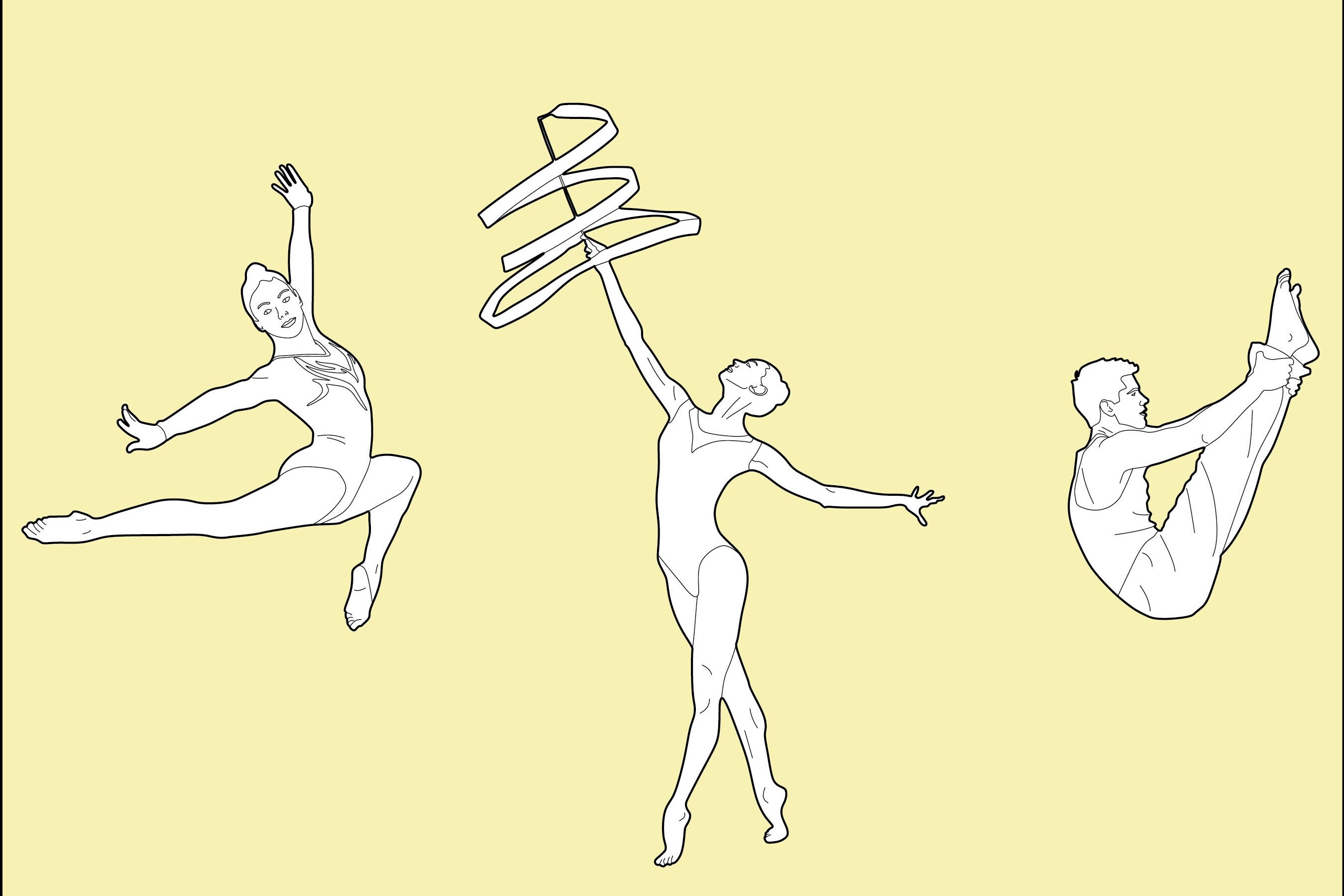 Gymnastics: Vector File for Digital Art and Architectural Renderings - Etsy
