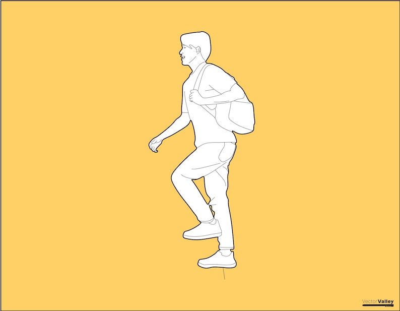 Stair Climbing Vector Illustrations: Perfect for Architects and Digital ...