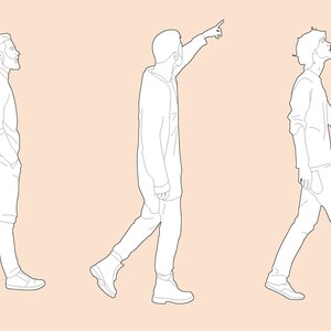 Step by Step: Vector Illustrations of People Walking for Architectural ...
