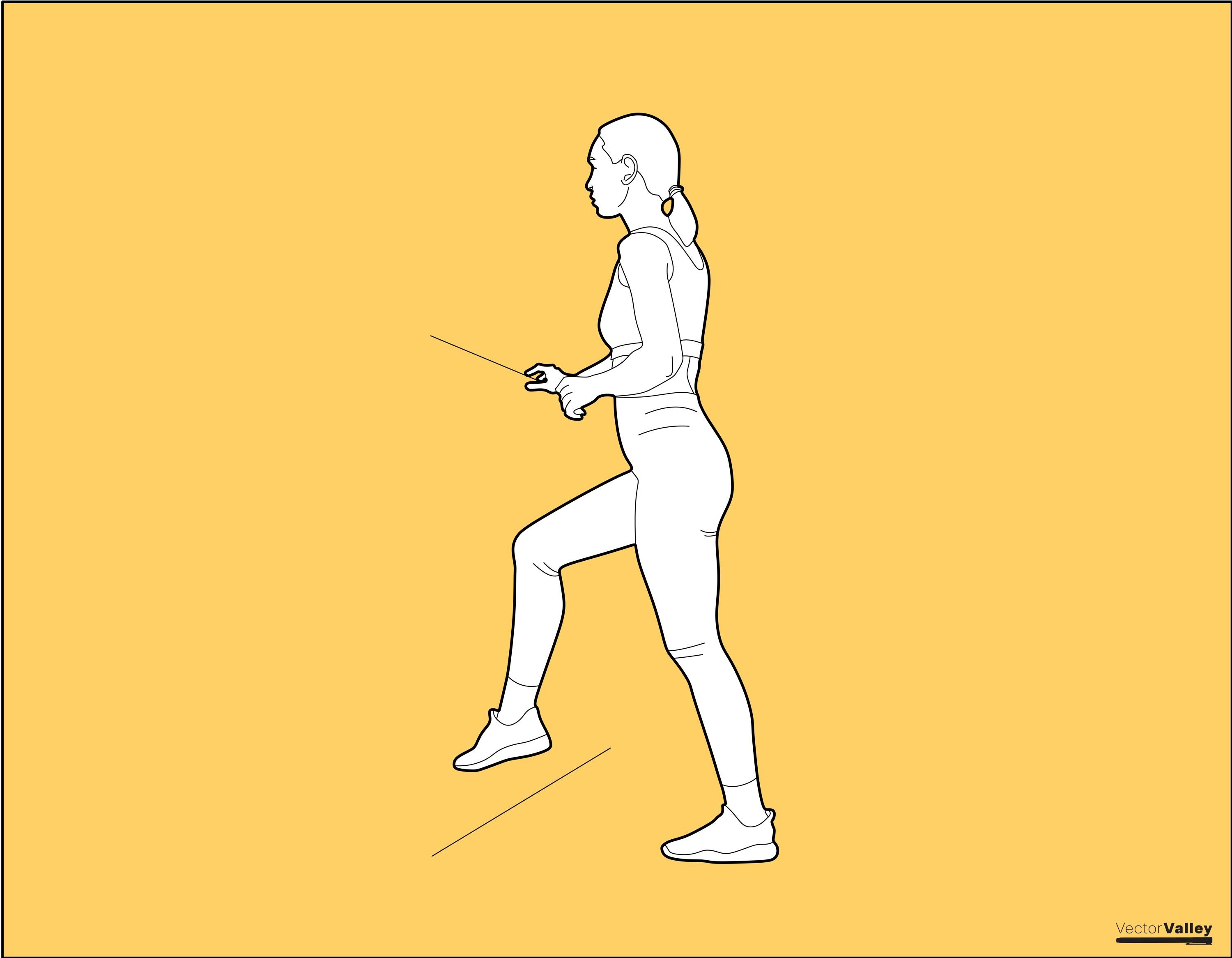 Stair Climbing Vector Illustrations: Perfect for Architects and Digital ...