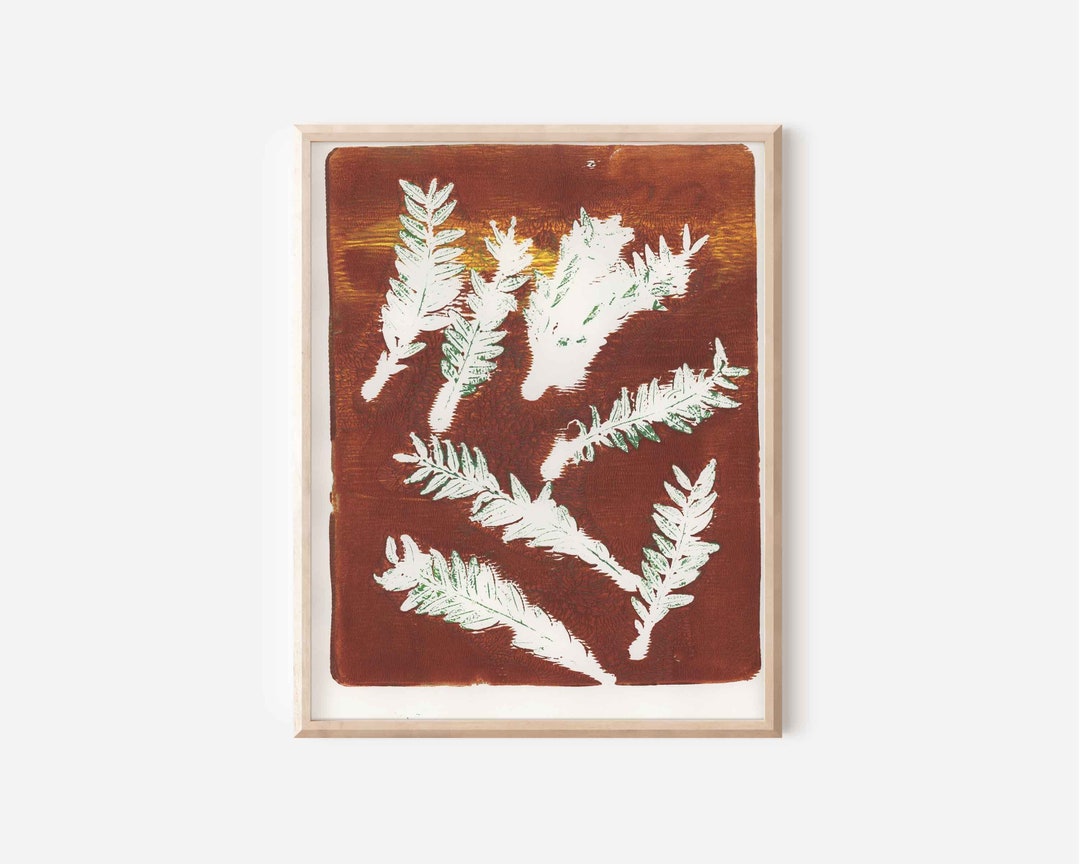 Copper-colored and Yellow Honey Locust Leaf Art Print, Botanical Gel ...