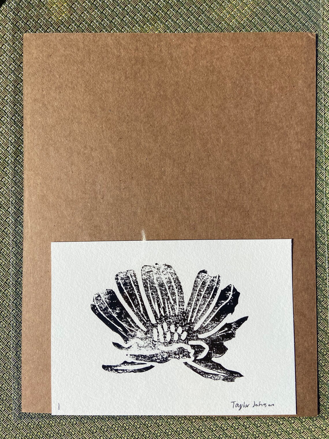 Cosmo Flower Block Print, Minimalist Floral Art (5x7 Inches) - Etsy