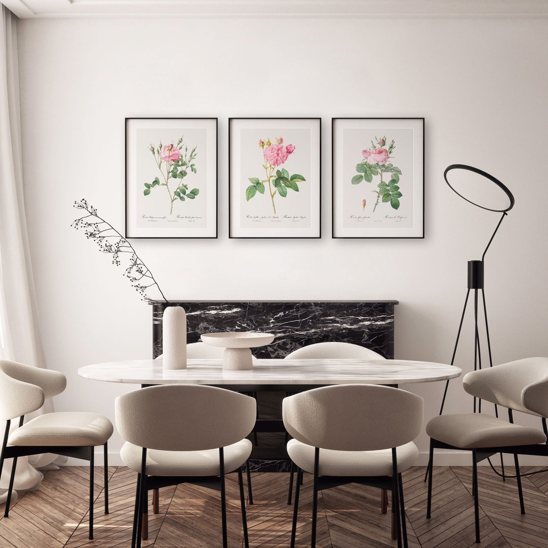 Printable Floral Art Print Set of 3 - Etsy