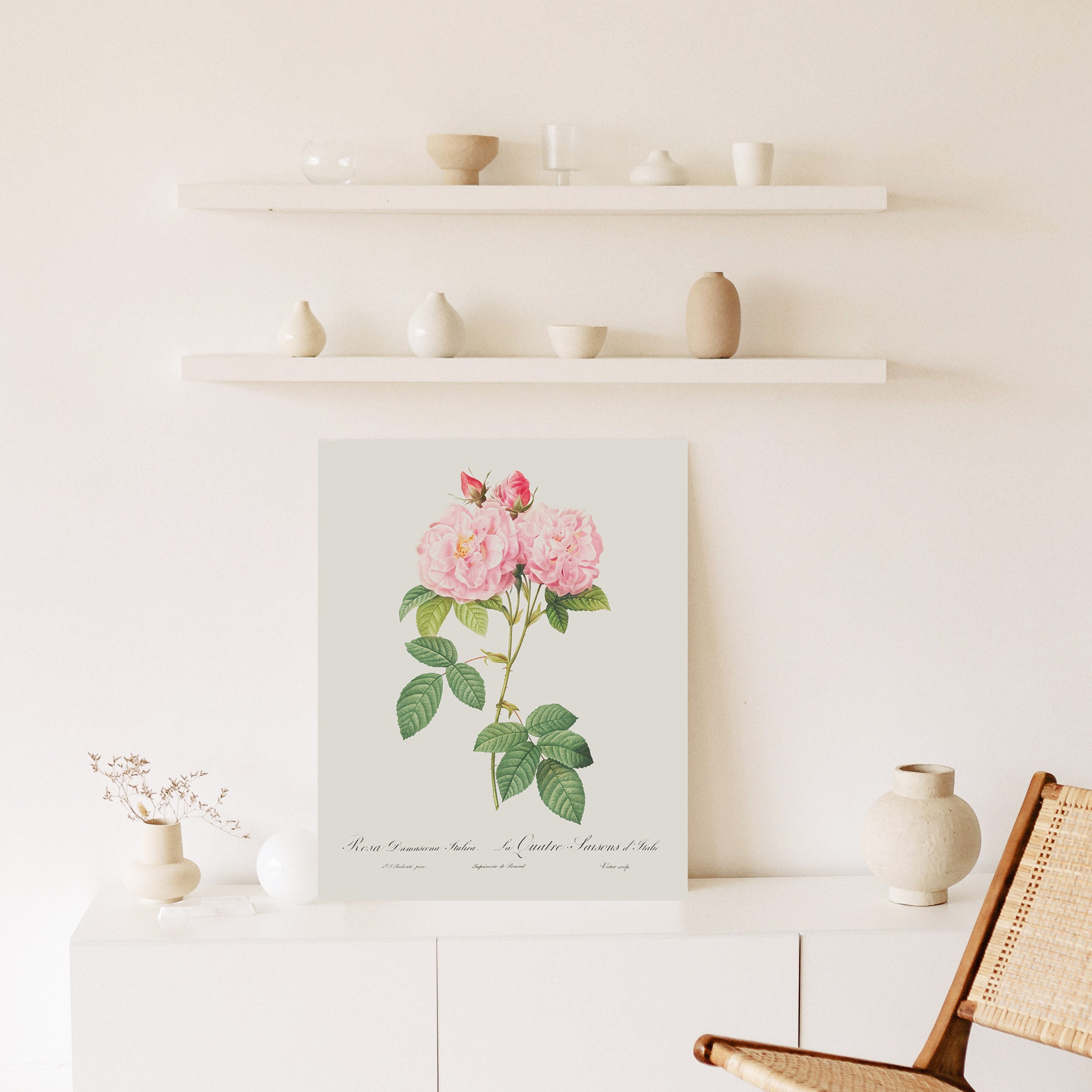 Printable Rose Wall Art Set of 2 - Etsy