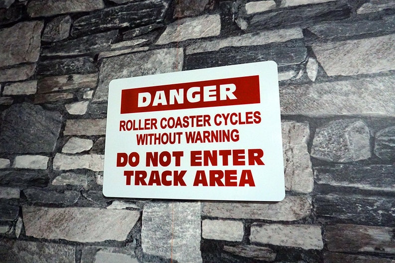 Danger - Do Not Enter Track Area Rollercoaster Sign - Etsy