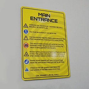 Smiler Inspired Coaster Safety Sign - Etsy