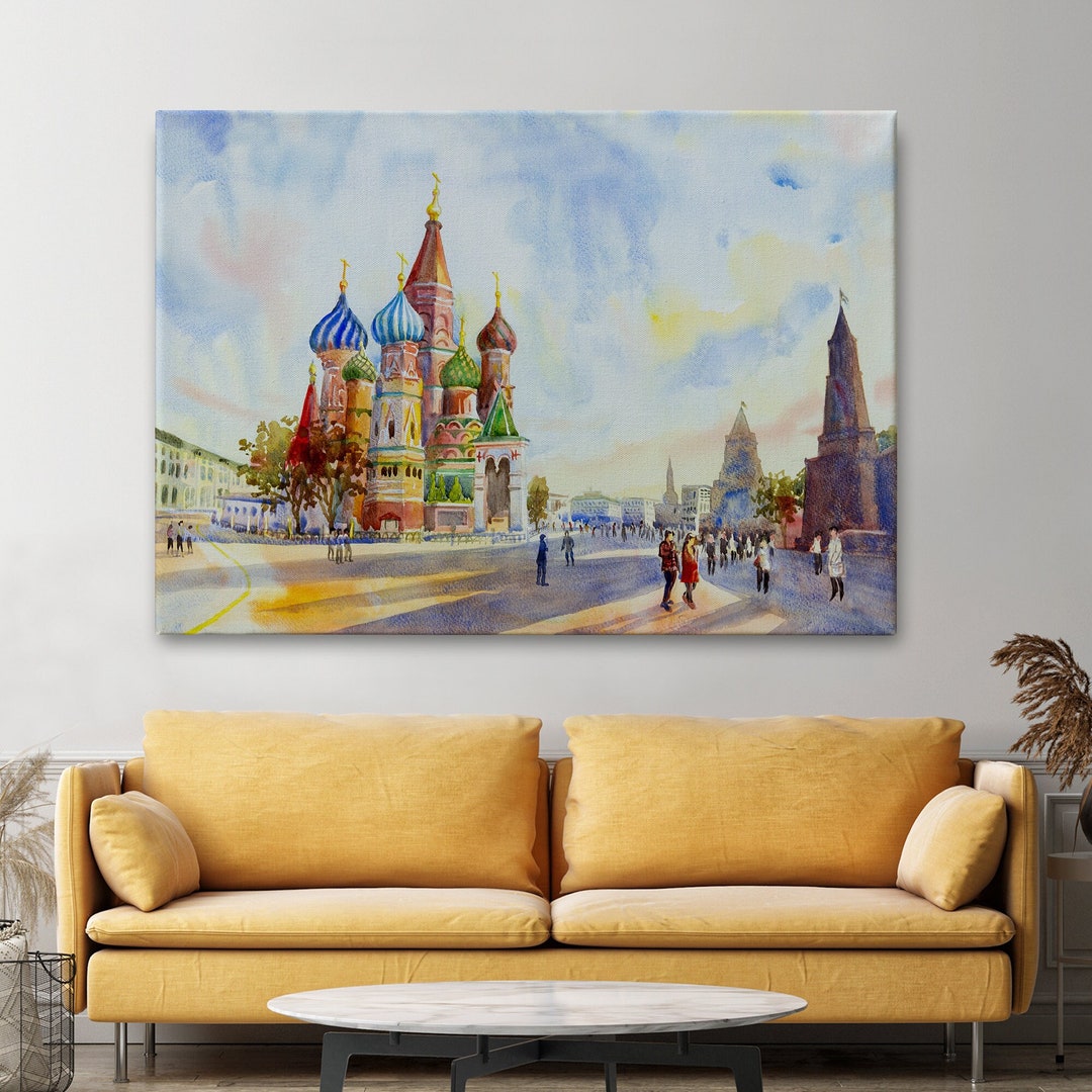 Kremlin and Red Square Wall Art, Saint Basil's Cathedral Moscow ...
