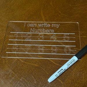 Dry Erase Educational Boards Letter Tracing Number Tracing - Etsy