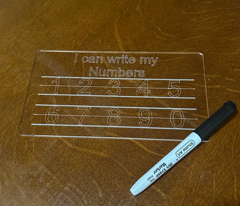 Dry Erase Educational Boards Letter Tracing Number Tracing - Etsy