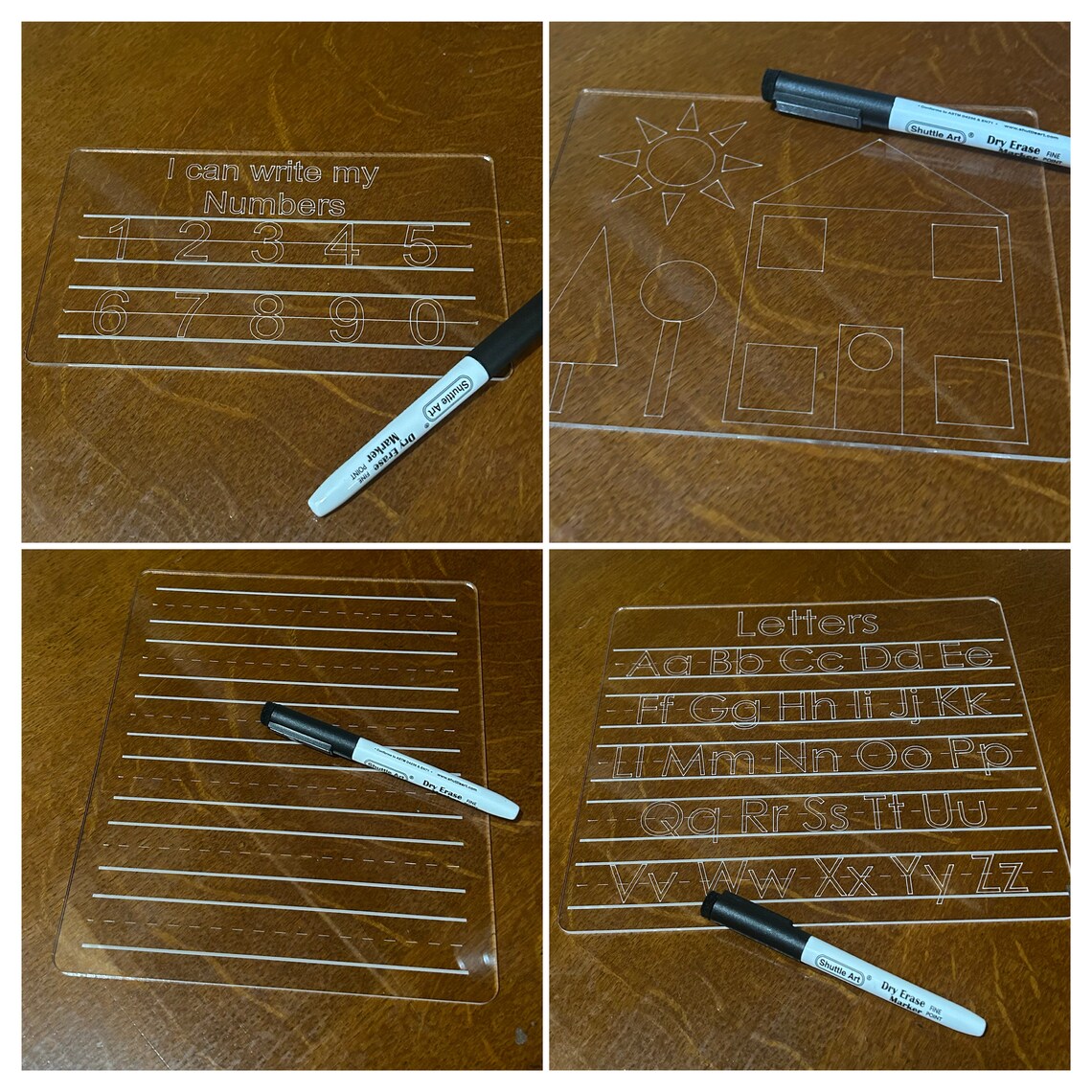 Dry Erase Educational Boards Letter Tracing Number Tracing - Etsy