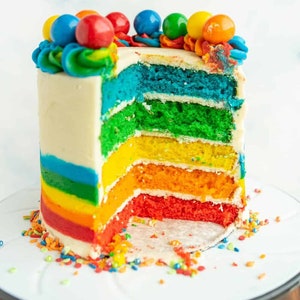Rainbow Cake by Magic Recipe Book - Etsy
