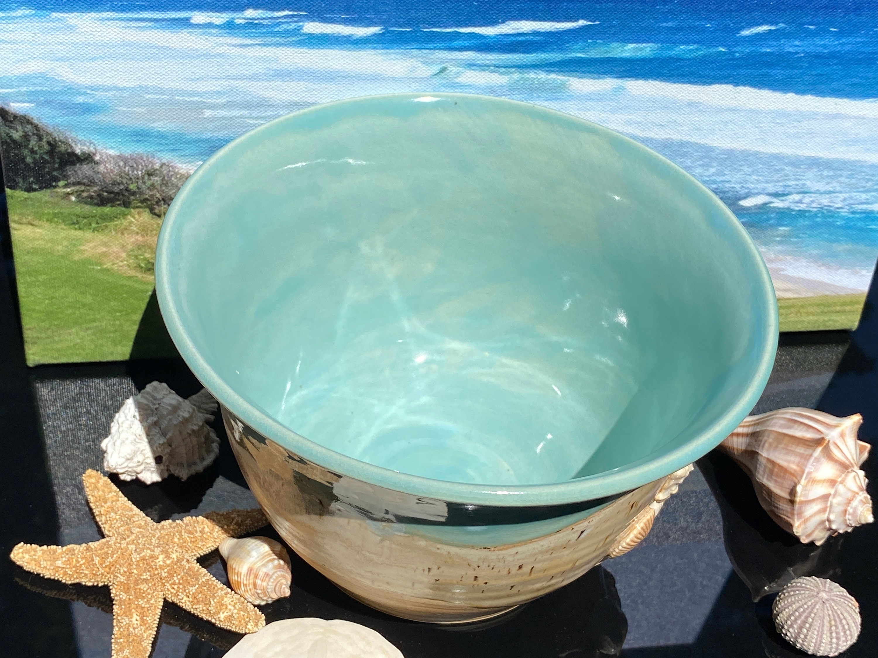 Pottery Bowl, Beach Theme, With Seashells - Etsy