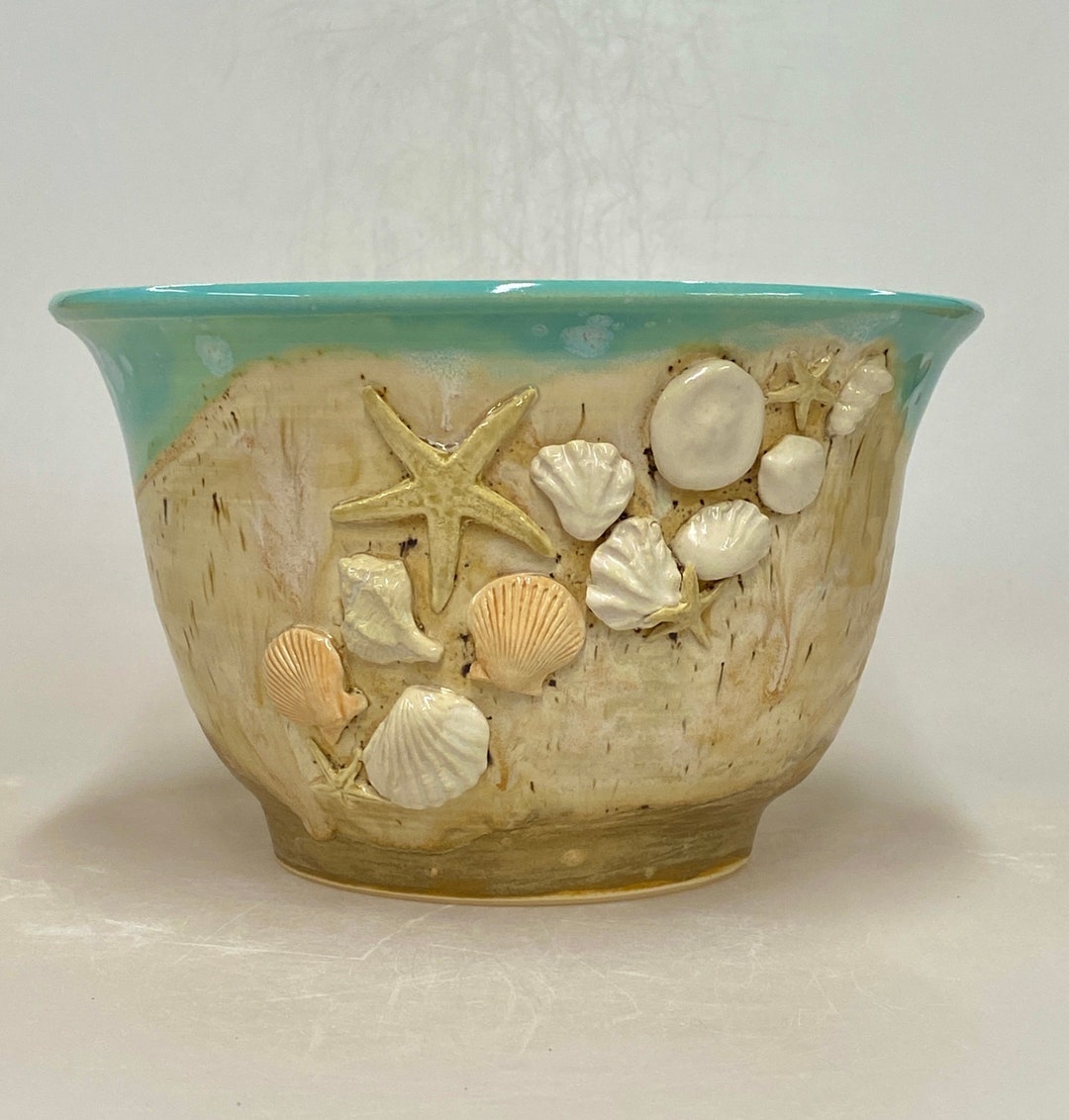 Pottery Bowl, Beach Theme, With Seashells - Etsy