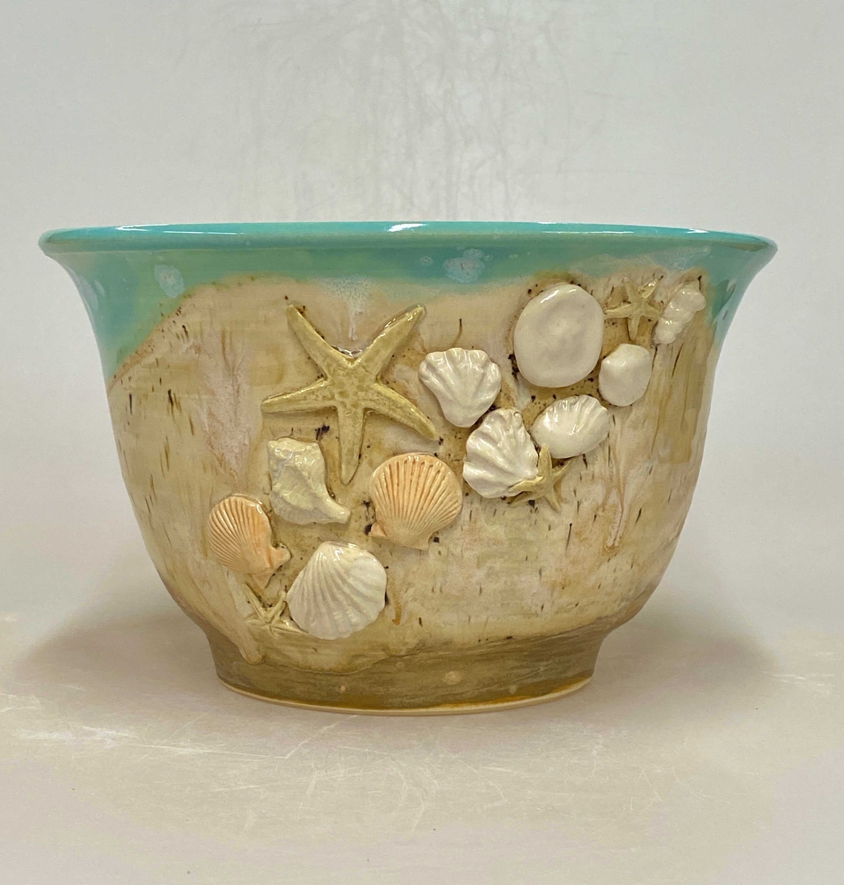 Pottery Bowl, Beach Theme, With Seashells - Etsy