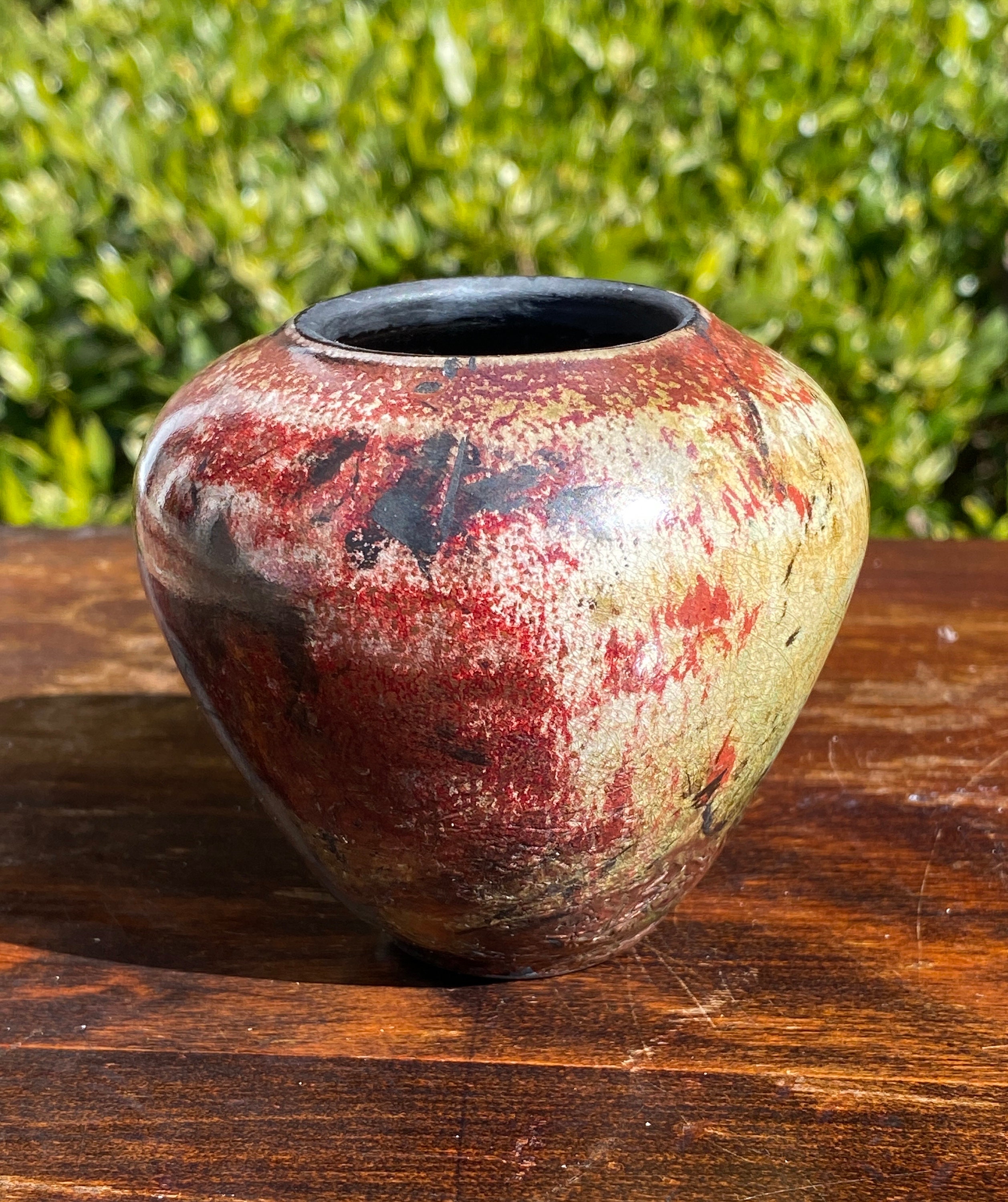 Mini Raku Pot With Glaze - Etsy