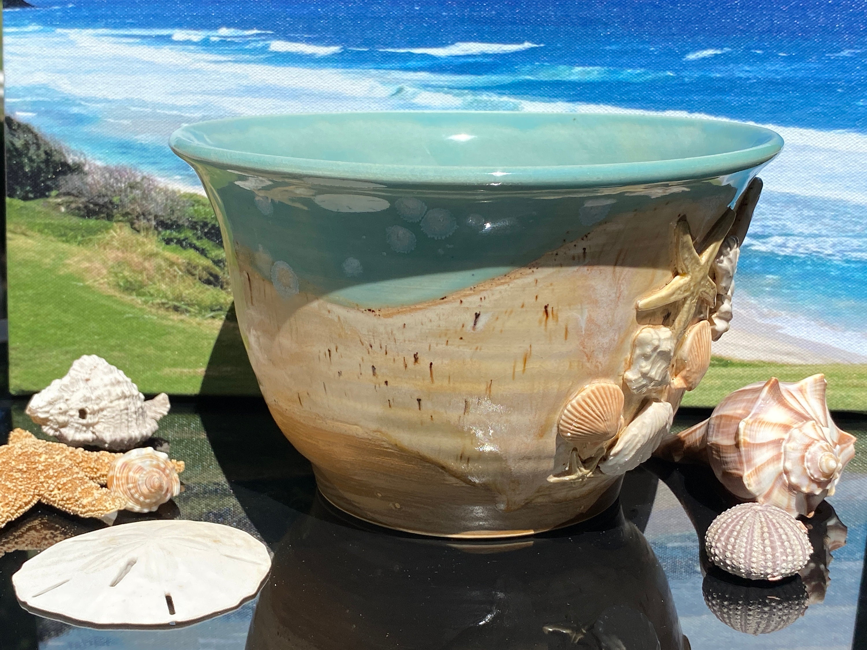 Pottery Bowl, Beach Theme, With Seashells - Etsy