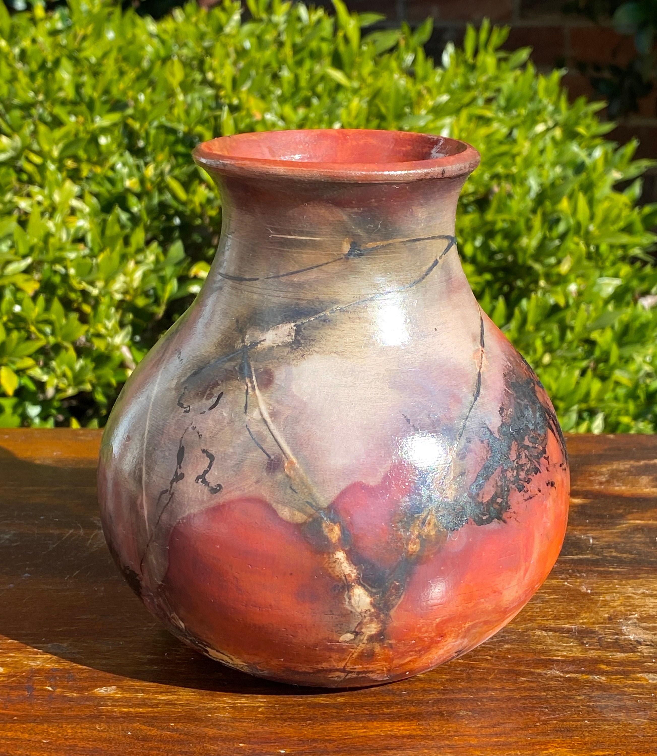 Horsehair Raku Pot, Fired in a Saggar With Soluable Salt Solution - Etsy