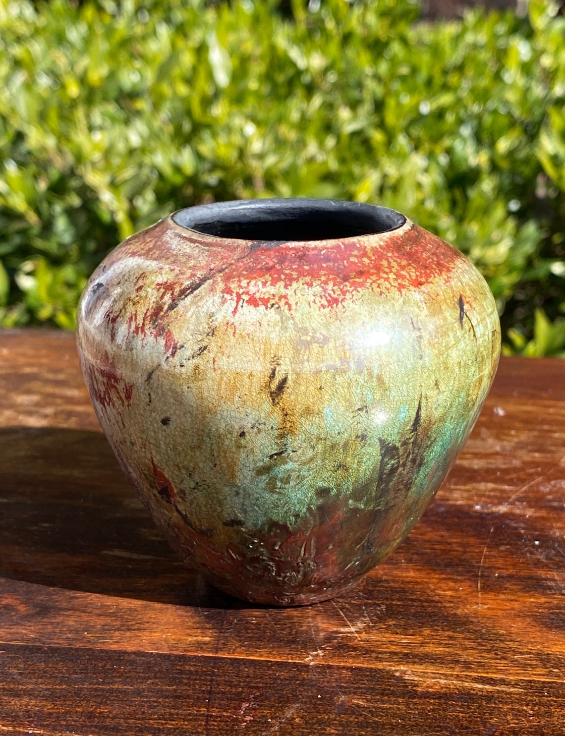 Mini Raku Pot With Glaze - Etsy