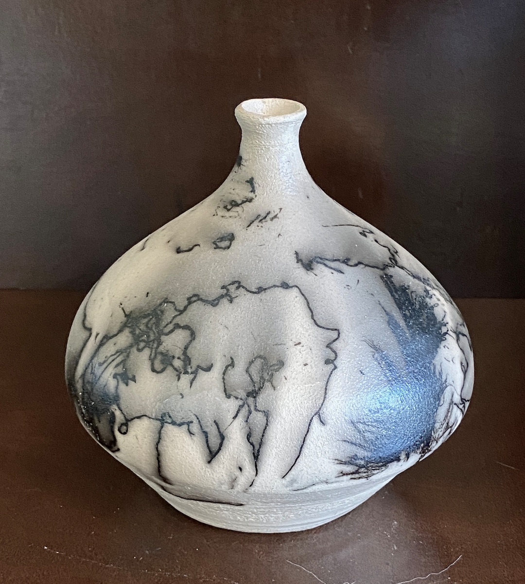 Horse Hair Raku Pottery Bottle - Etsy