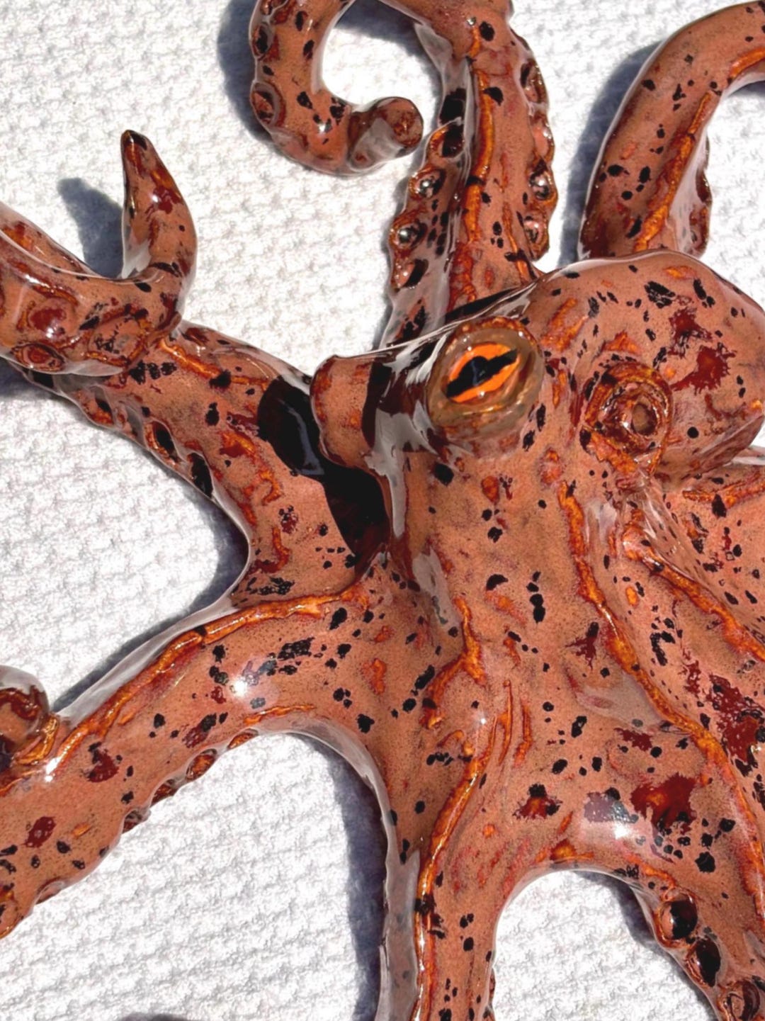 Ceramic Octopus, Hand Built and Hand Glazed. for Wall or Table Display ...