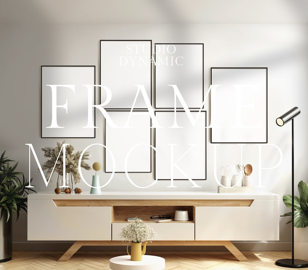 6 Mockup Frames, High Quality Wall Mock Ups, Interior Home Wall Frames ...