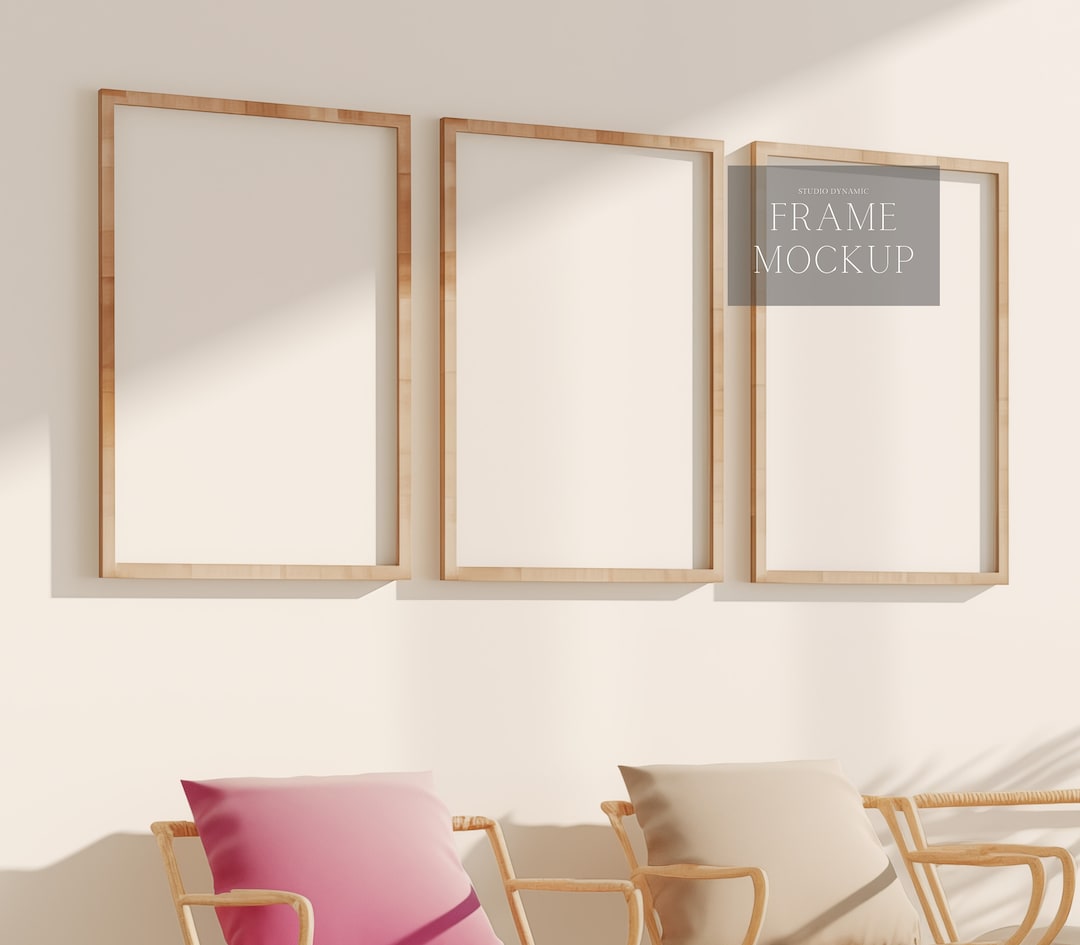 3 Frame Poster Mockup - Artwork Mockup - 24X36 - PSD - Smart Object ...