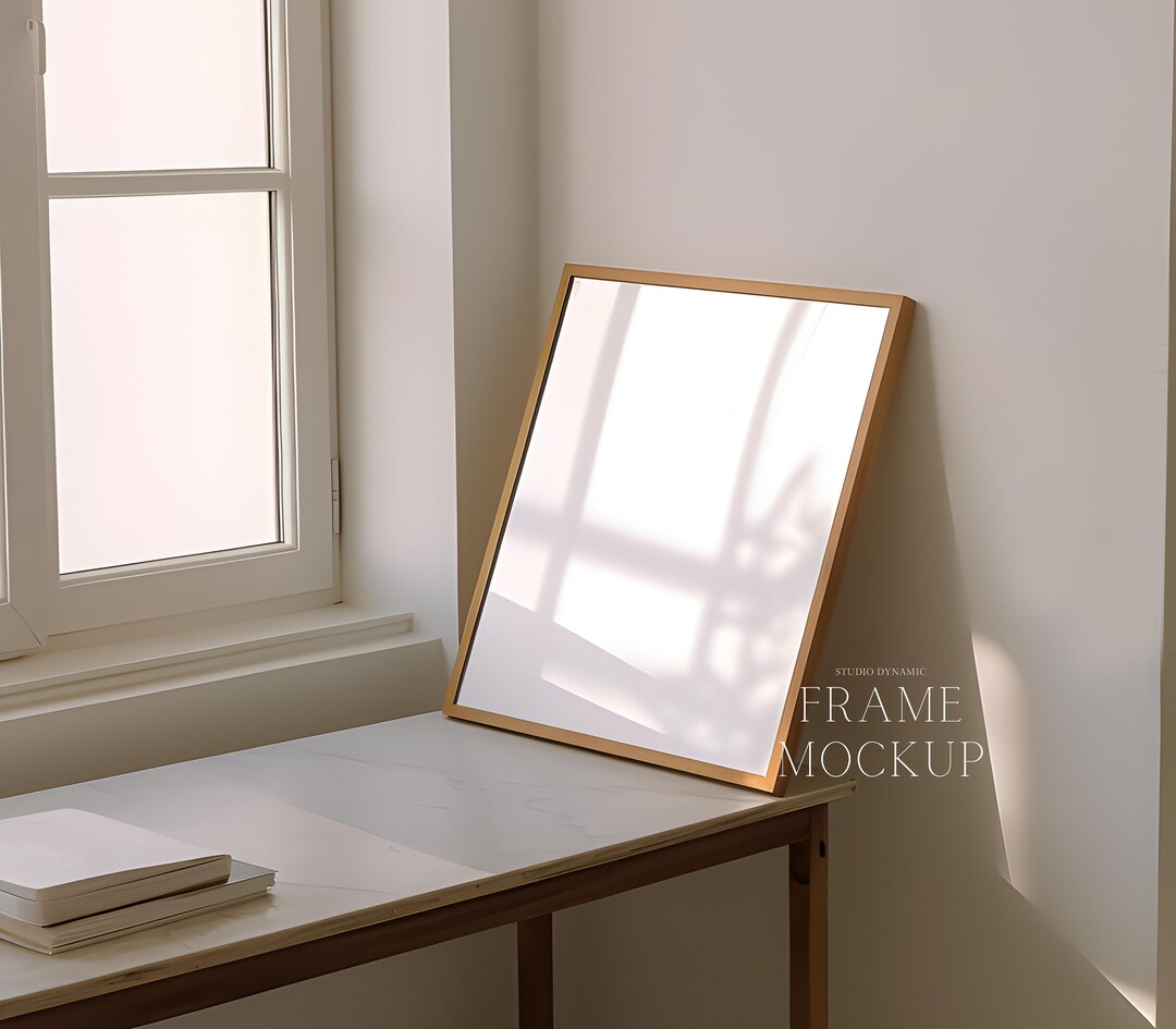 Single Frame Scandi Mockup - Wood Frame Mockup - PSD - 27X36 - Smart ...