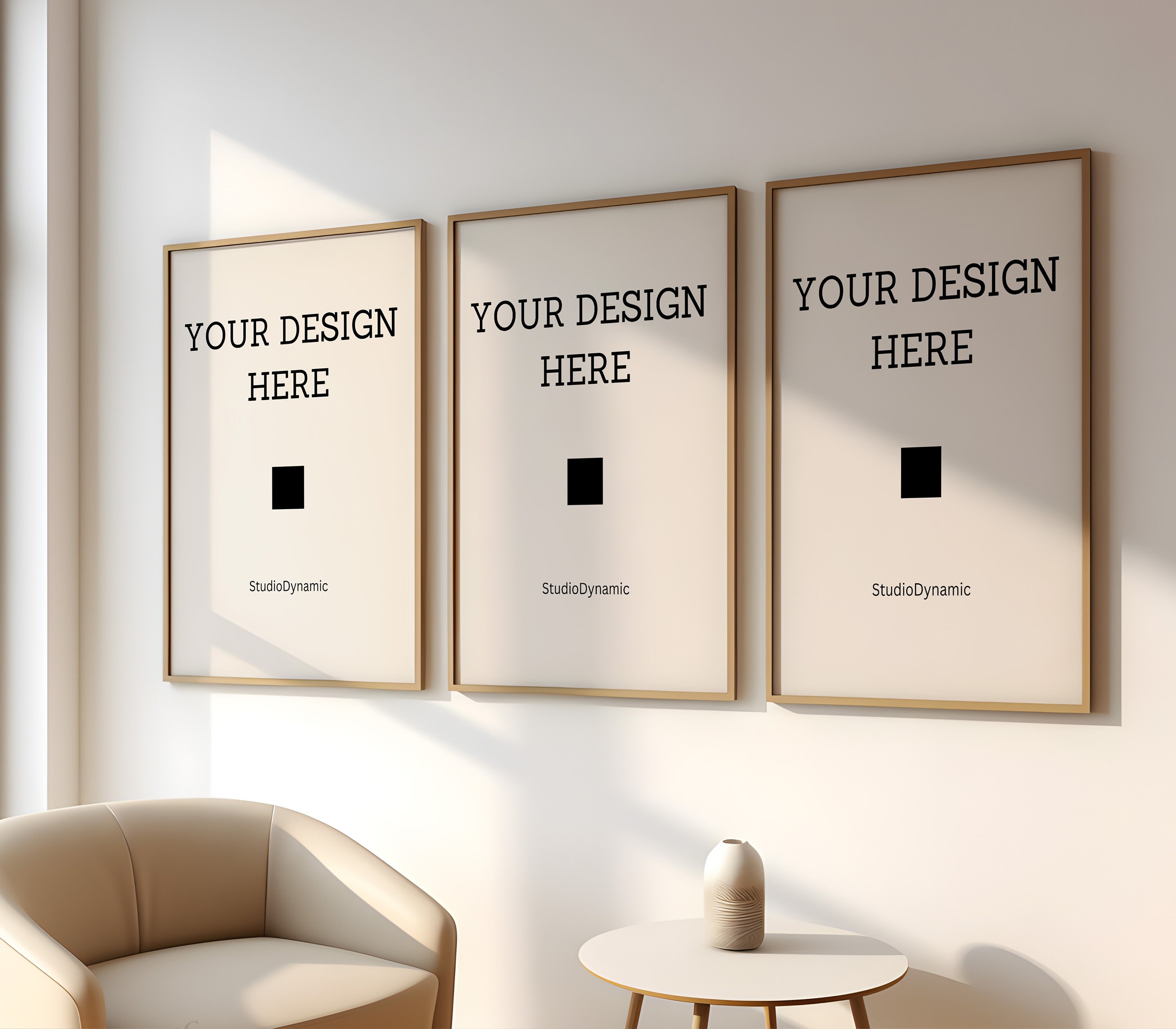 3 Frame Poster Mockup - ISO - PSD - Smart Object Mockup - Etsy