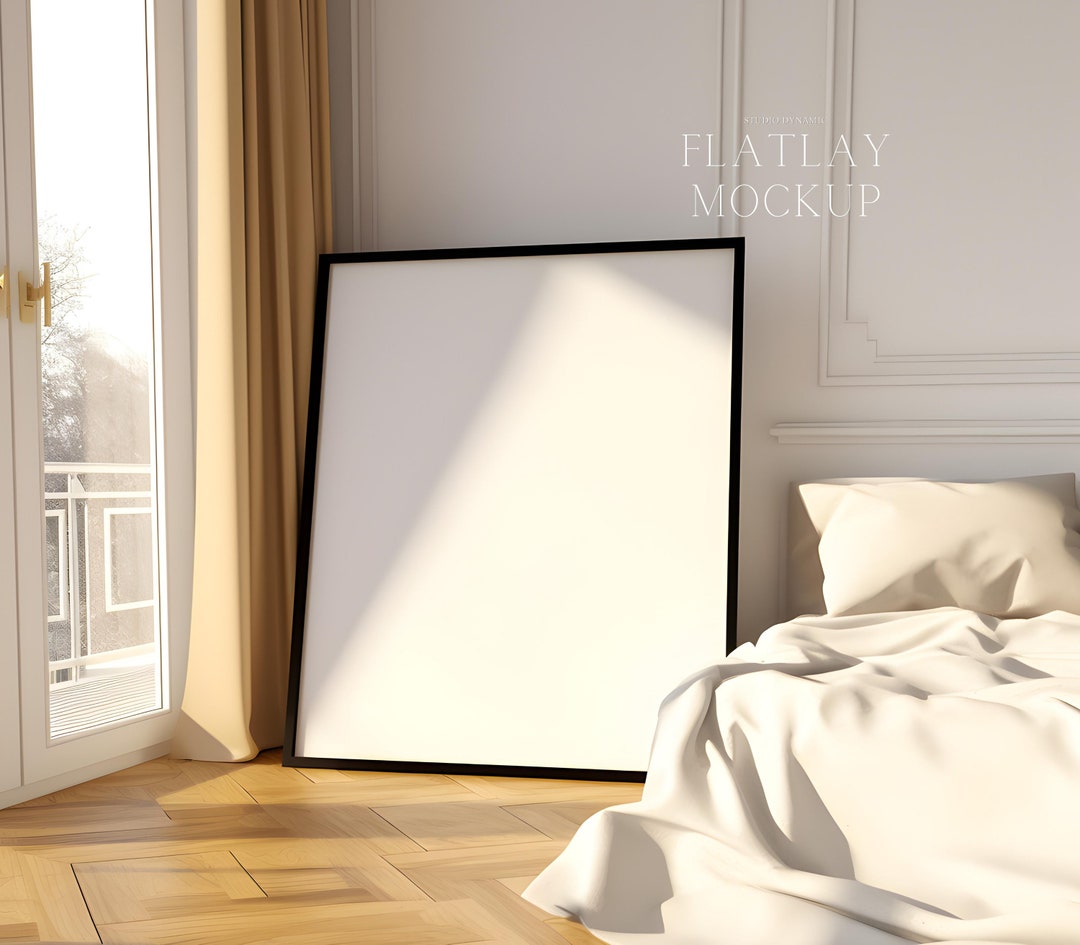 1 Frame Modern Interior Mockup - Poster Mockup - Black Frame - 27X36 ...