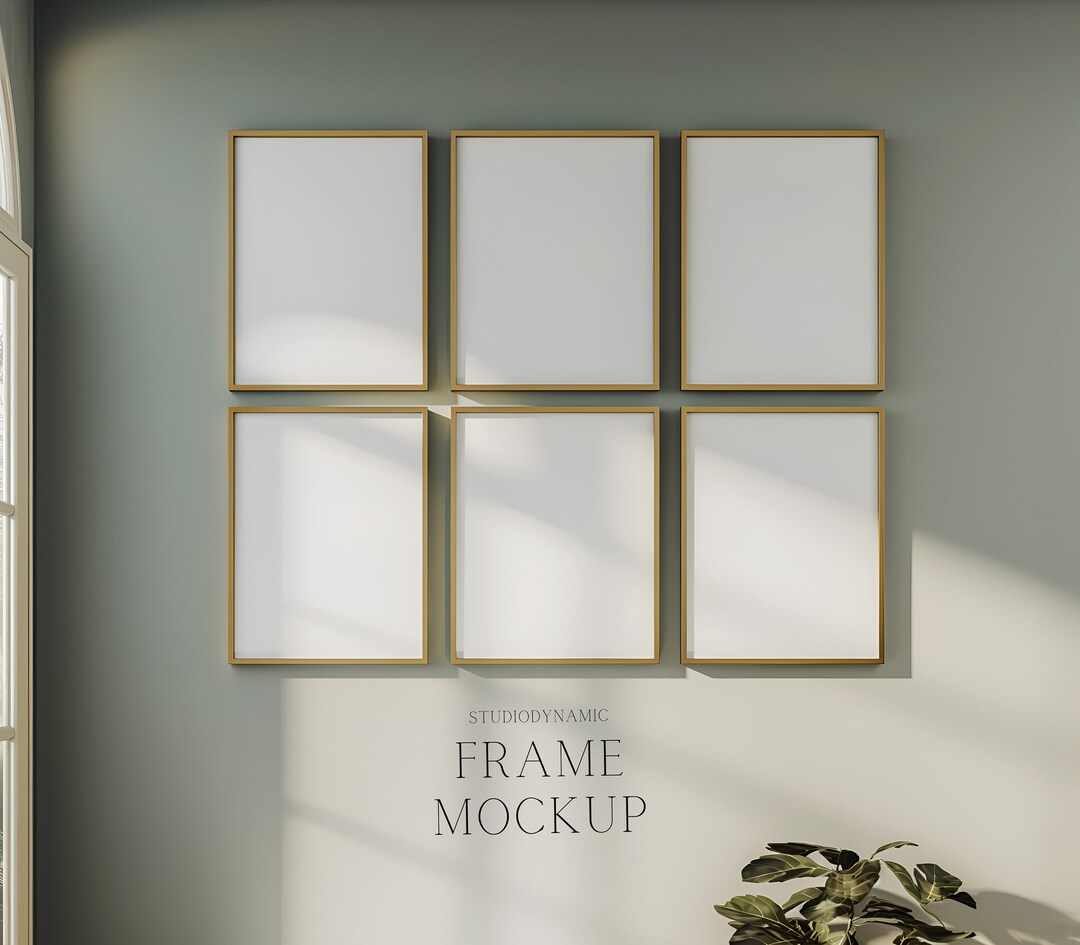 6 Vertical Frame Mockup - 3:4 Frame Art Display - in Home Interior ...
