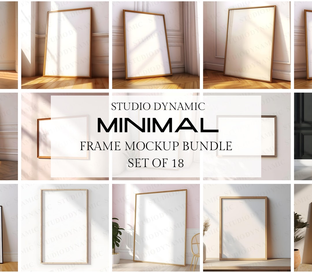 Set of 18 Minimal Frame Mockup Bundle - Simple Modern Mockups - Art ...