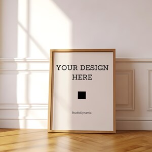 Single Frame Mockup - Minimalistic Interior Mockup - Wood Frame - Print Mockup - PSD - 27X36 ...