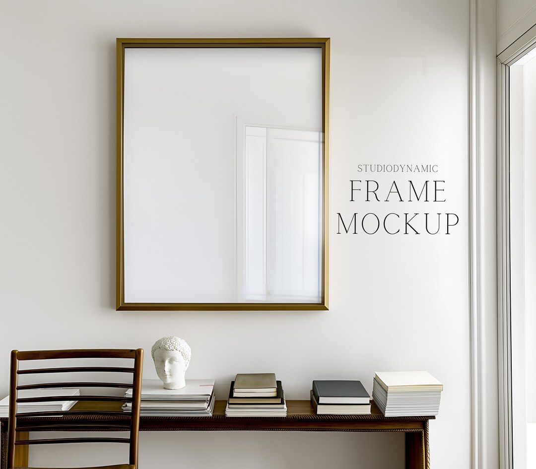 1 Frames Mockup - in Home Interior Mockup Scene - Window Reflection ...