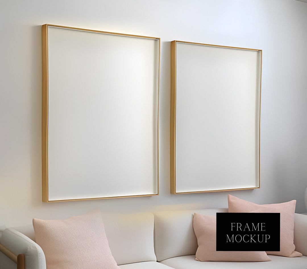 Two Frames Photoshop Art Display Mockup - Frame Template for Digital ...