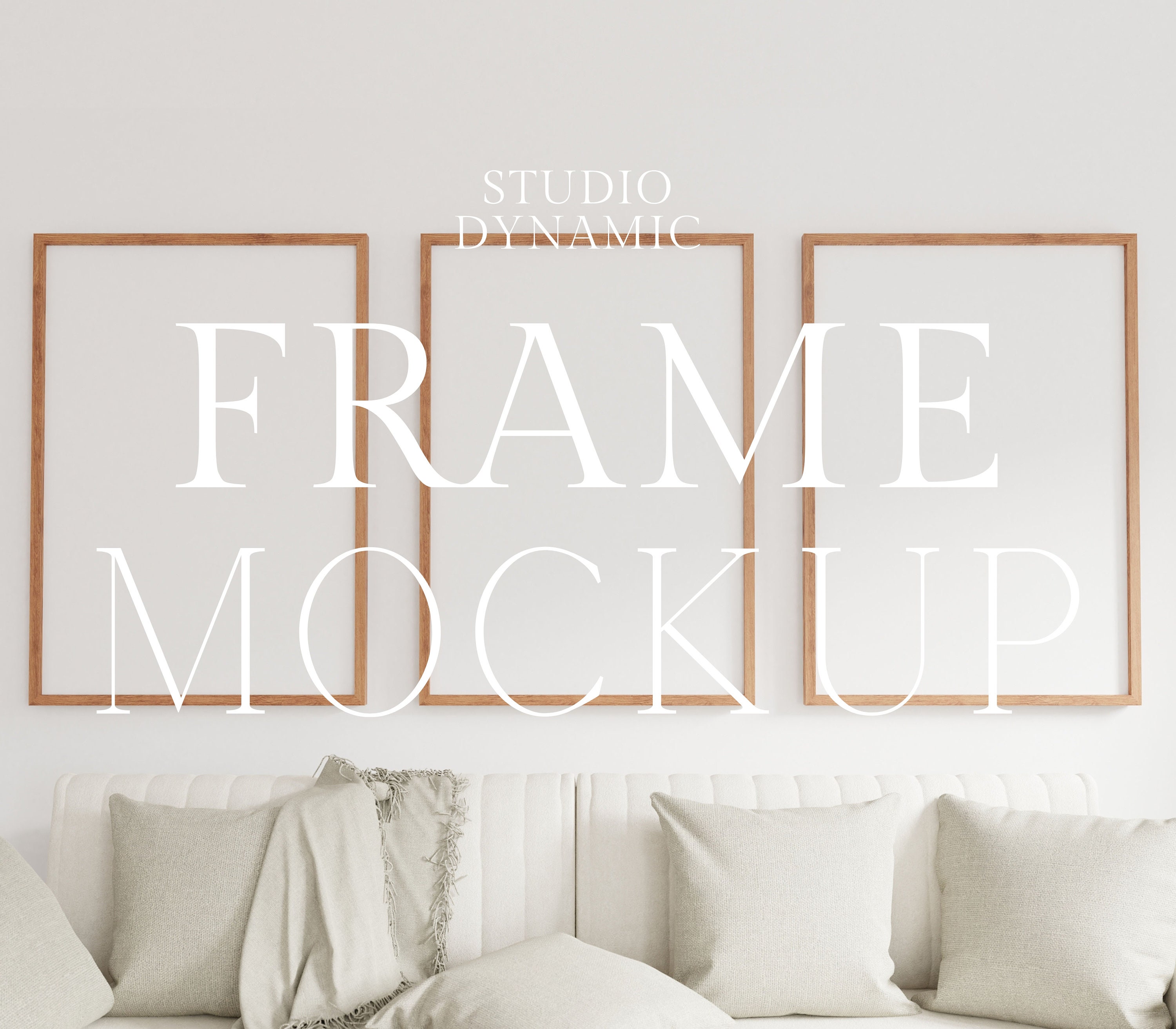 3 Frames Mockup - Drop Shadow Art Print Mockups - Gallery Wall Set ...