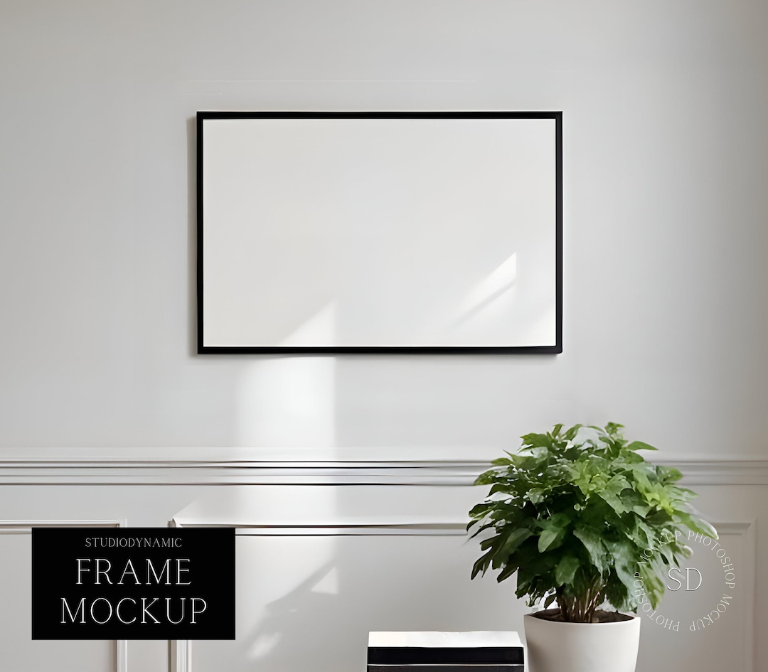 Horizontal Mockup for Wall Art Artwork - Art Display PSD Template ...