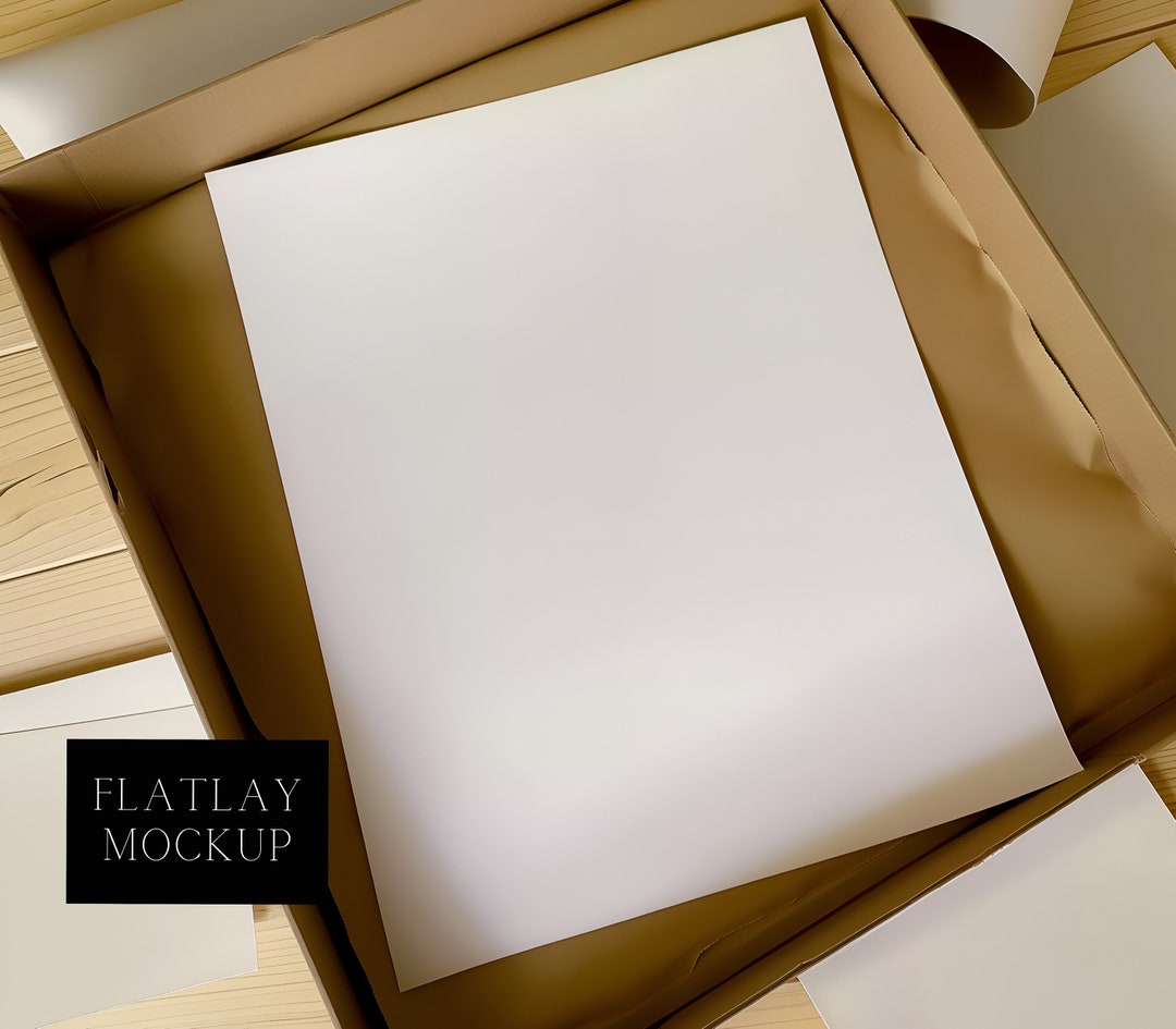 Close up Flatlay Sheet Print Mockup - Lying Frame Mockup - Digital ...