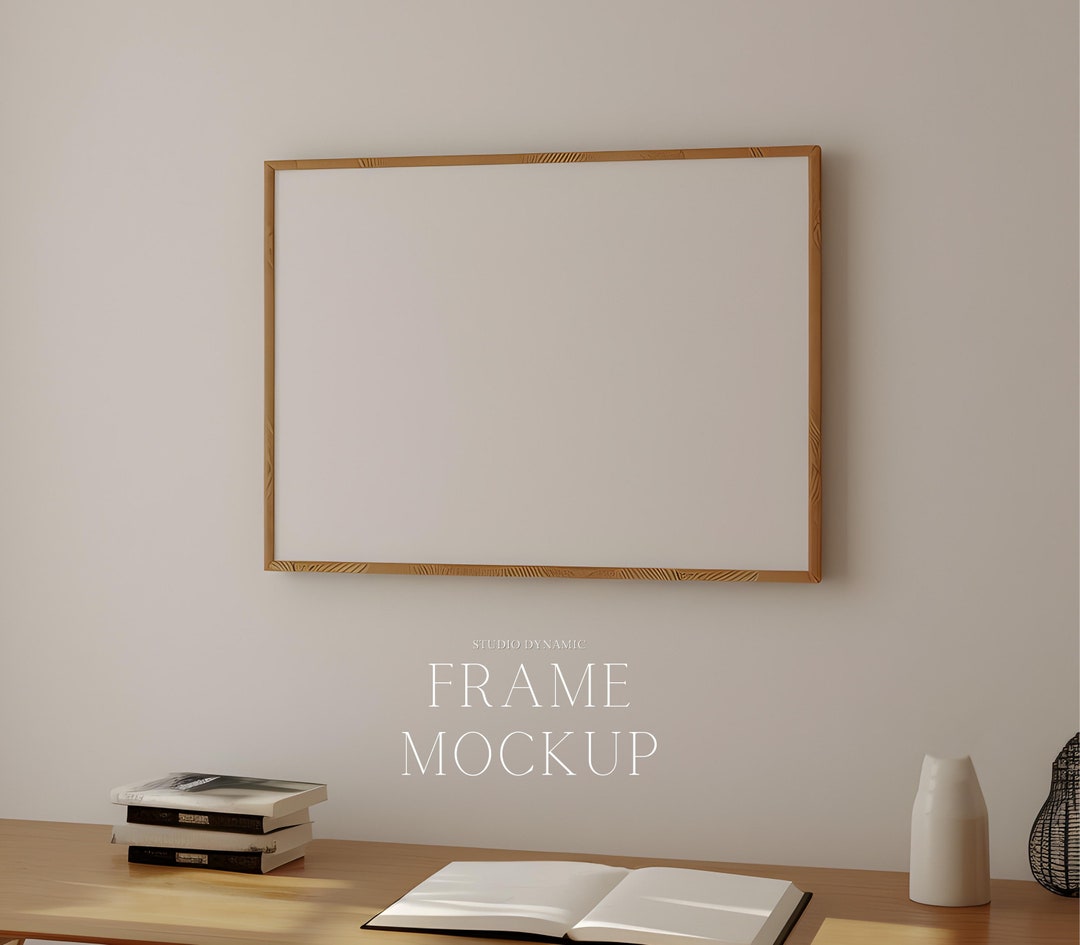Minimal Horizontal Frame Mockup - Landscape Frame Mockup Frame Poster ...