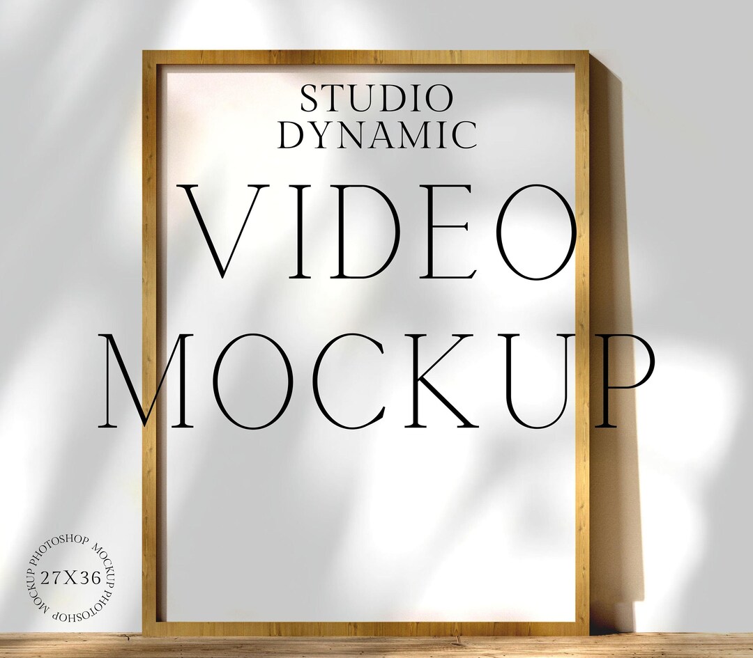Single Frame Video Mockup - 1 Frame Animated Shadow Overlay Mockup ...