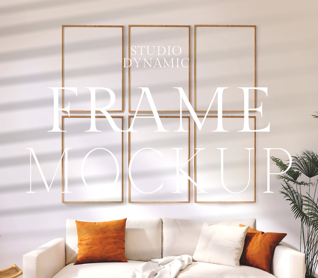 6 Frames Mockup, Art Print Mockups, Gallery Wall Set Mockup, Simple ...