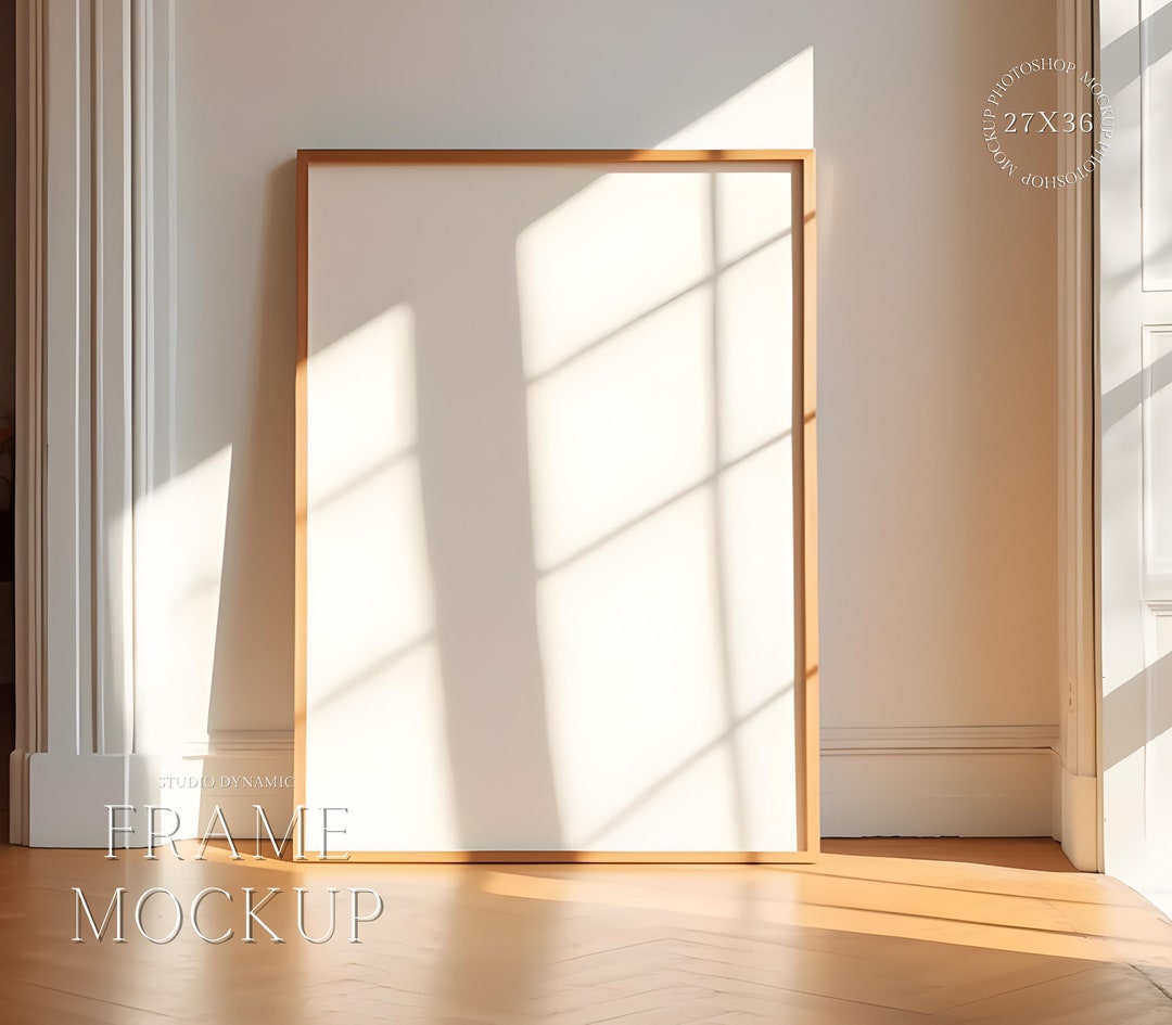 Single Frame Minimal Mockup - Natural Light Shadow Mockup - Art Print ...