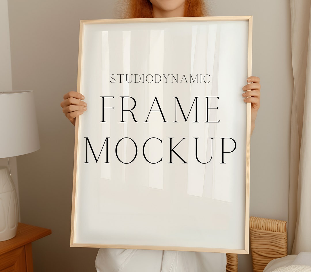 Person Holding Glass Frame Mockup - Tall Frame Mockup - Minimal Home ...
