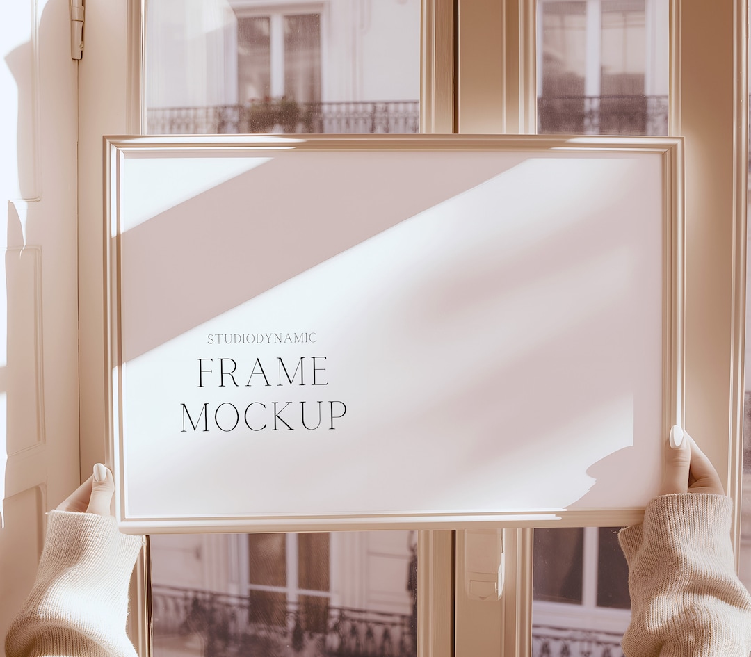 Person Holding Frame Art Display Mockup - Horizontal Frame - Poster ...